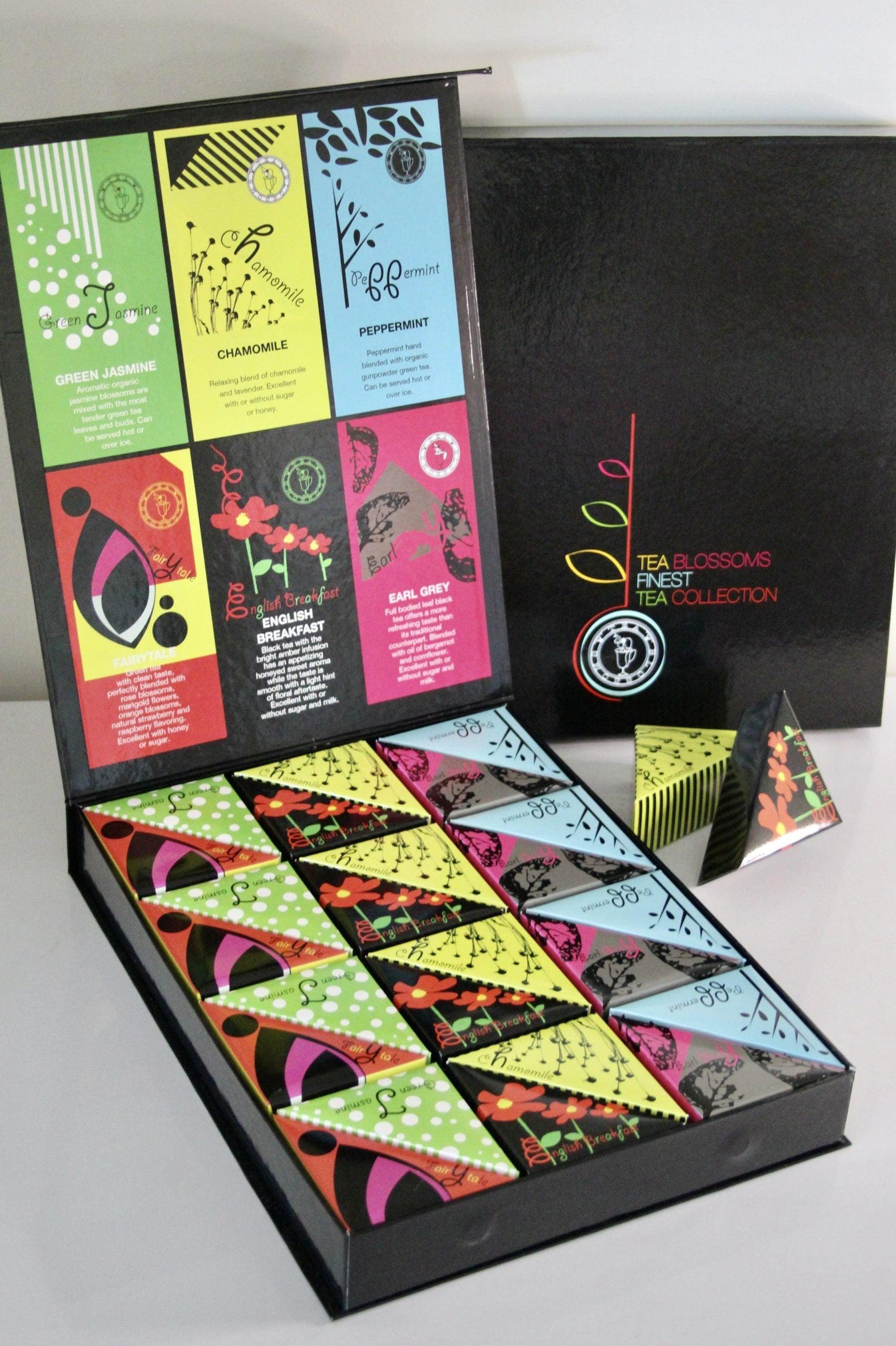 Tea Blossoms Collection - 48 pyramid tea bags packed in triangles